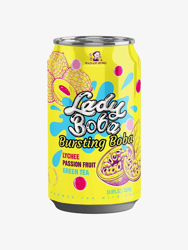 Lady Boba Bubble Tea Lychee & Passion Fruit 320ml