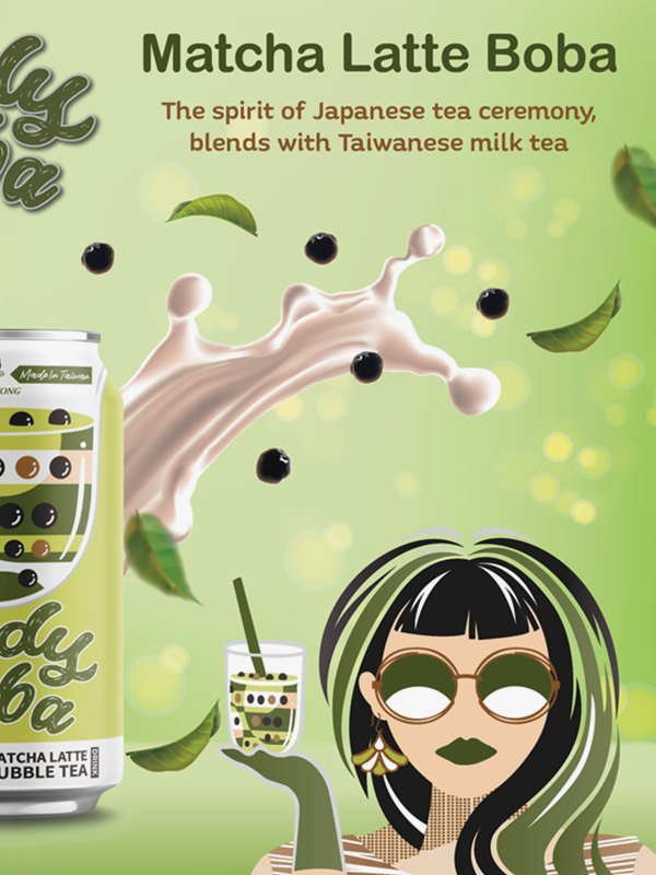 Madam Hong Lady Boba Bubble Tea Matcha Latte 315ml